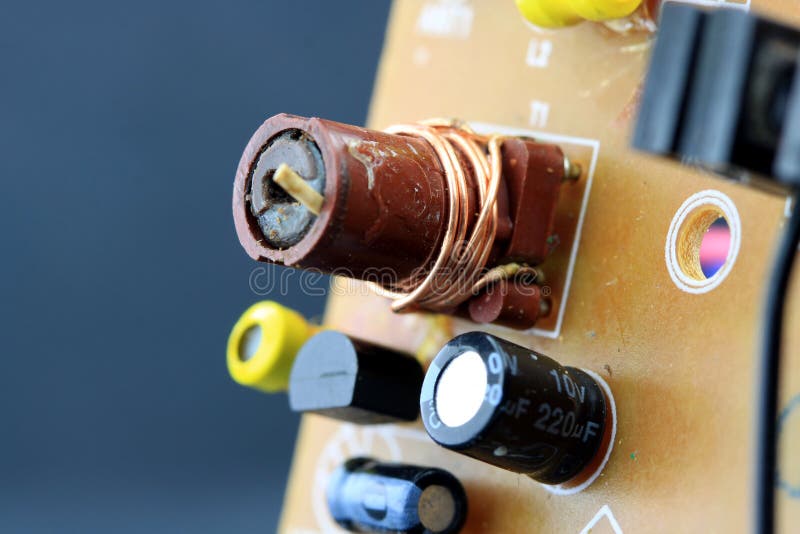 Closeup of the Component Side of a Circuit Board. Stock Photo - Image ...