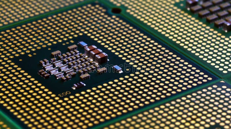 Closeup of Computer Chip Processors Zoom Effect. 4K UHD Video Stock ...