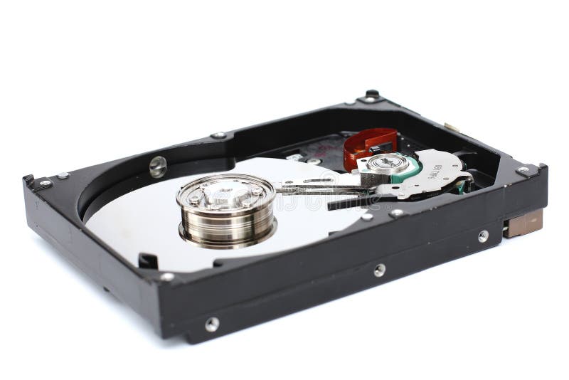 Closeup Computer Hard Disk. Stock Photo - Image of component, data ...