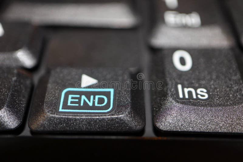 Closeup of a Computer Keyboard Key End Stock Photo - Image of ...