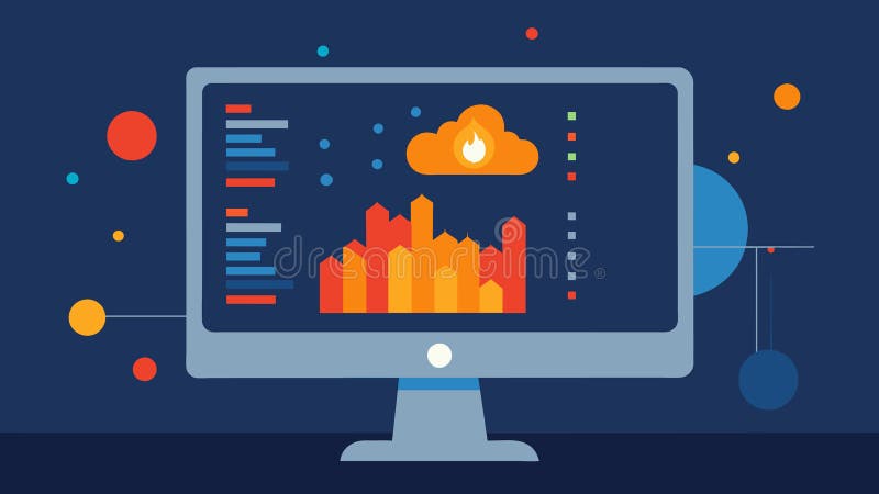 A Closeup of a Computer Screen Displaying a Heat Map of Data Points ...