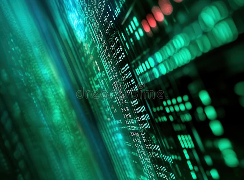 Closeup of a Computer Screen Showing Extensive Numerical Data Stock ...