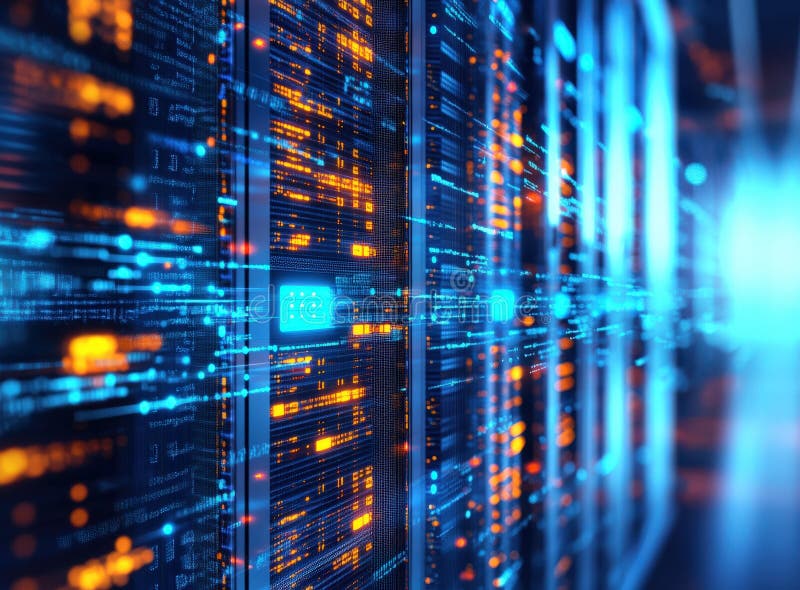 Closeup of a Computer Screen Showing Extensive Numerical Data Stock ...