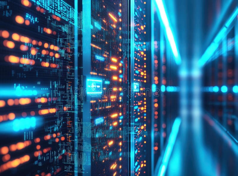 Closeup of a Computer Screen Showing Extensive Numerical Data Stock Image - Image of digits ...