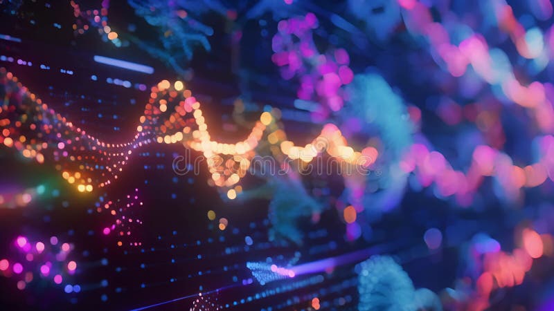 A Closeup of a Computer Screen Shows an Intricate Model of Human DNA ...