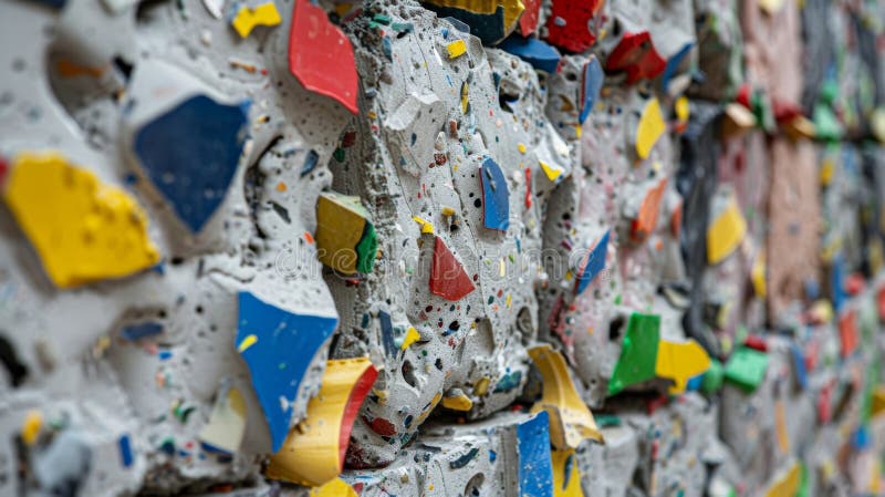 A Closeup of a Concrete Block Made from Recycled Plastic Waste ...