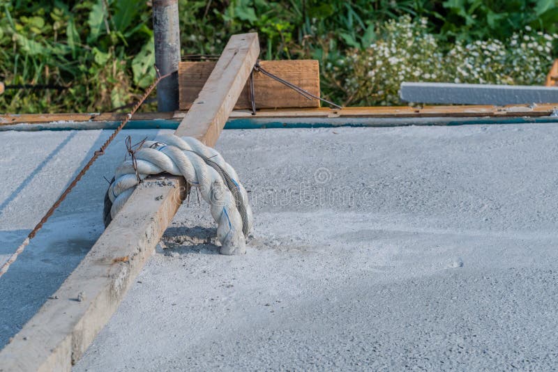 Concrete Pier Anchors Drying Inside Forms Stock Image - Image of ...