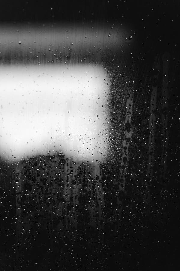 Closeup of Condensation Patterns on Glass Window, Water Droplets with ...