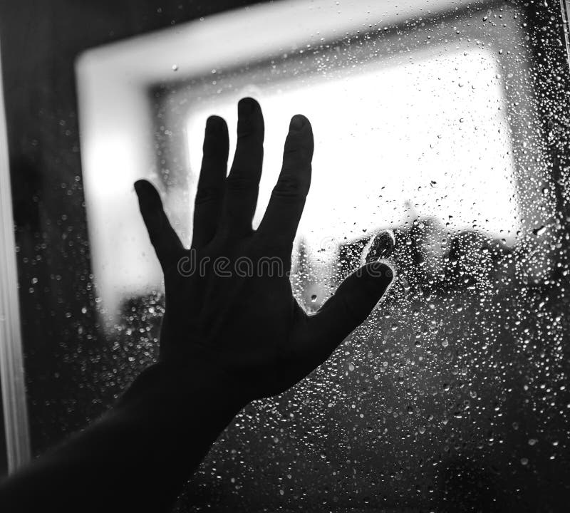 Closeup of Condensation Patterns on Glass Window, Water Droplets with ...
