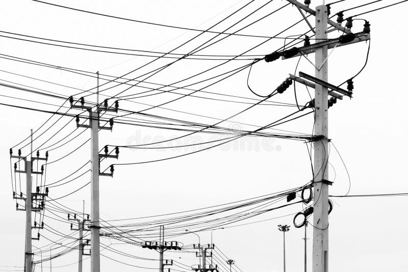 Electrical Communication on a Pillar Background Stock Image - Image of ...