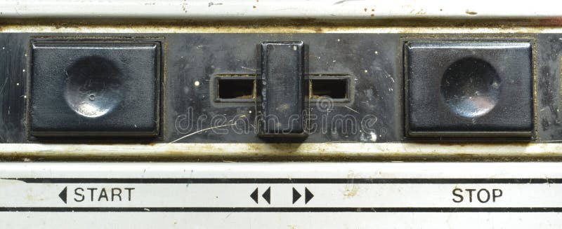 Closeup of Control Buttons of Vintage Audio Tape Recorder Stock Photo ...