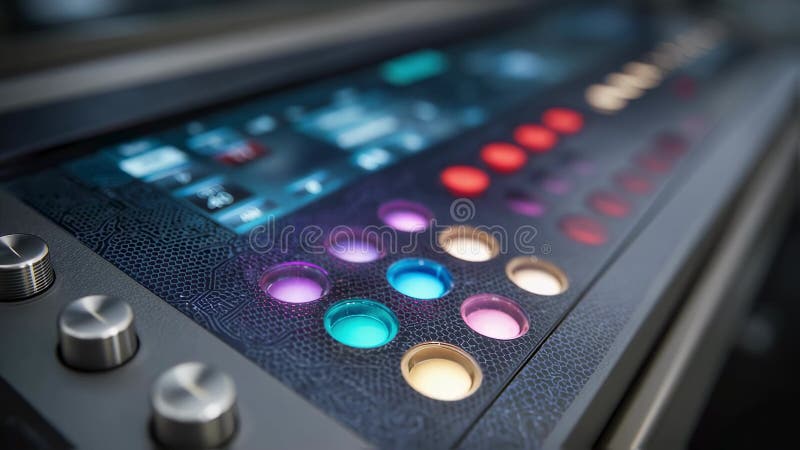 Photonic Crystal Printer Control Interface Changing Colors Stock Video ...