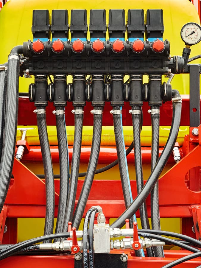 Closeup of a Control Unit for an Automatic Soil Fertilization System ...