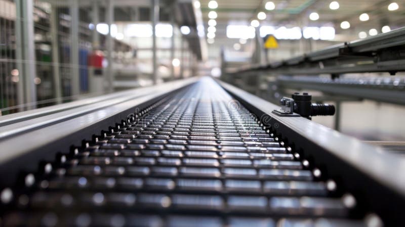 A Closeup of the Conveyor Belts Powerful Motor Responsible for Keeping ...