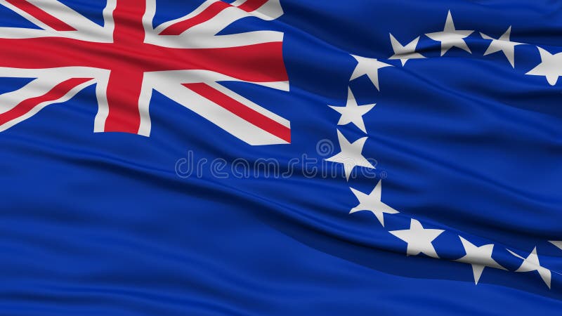 Closeup Cook Islands Flag stock illustration. Illustration of flag ...