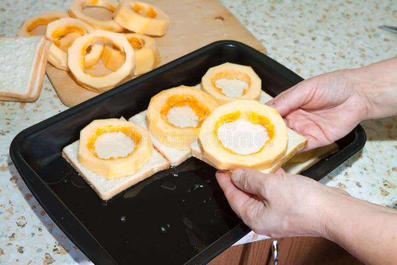 Closeup of Cooking Stuffed Vegetable Marrow Stock Image - Image of ...