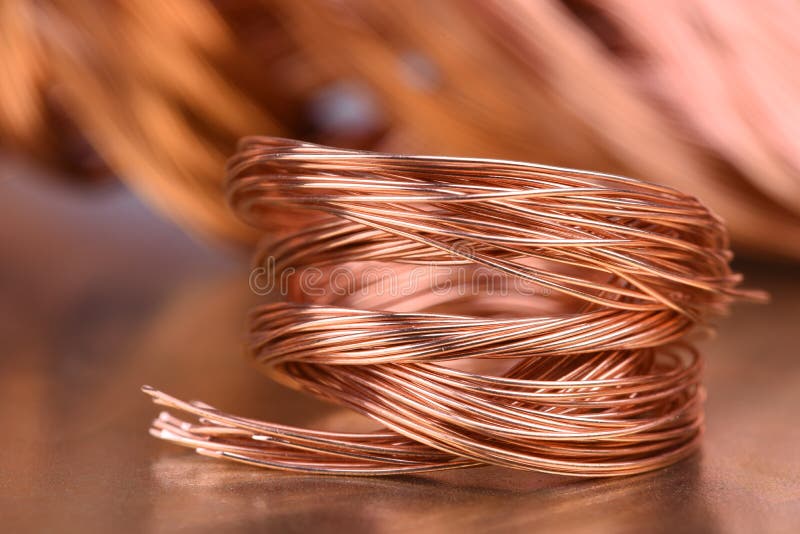 Copper Wire, Concept of Market of Raw Materials Stock Photo - Image of ...