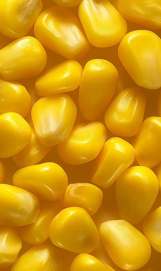 A Closeup of the Corn Texture, Showcasing Its Smooth and Slightly ...