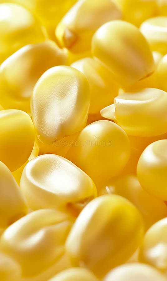 A Closeup of the Corn Texture, Showcasing Its Smooth and Slightly ...