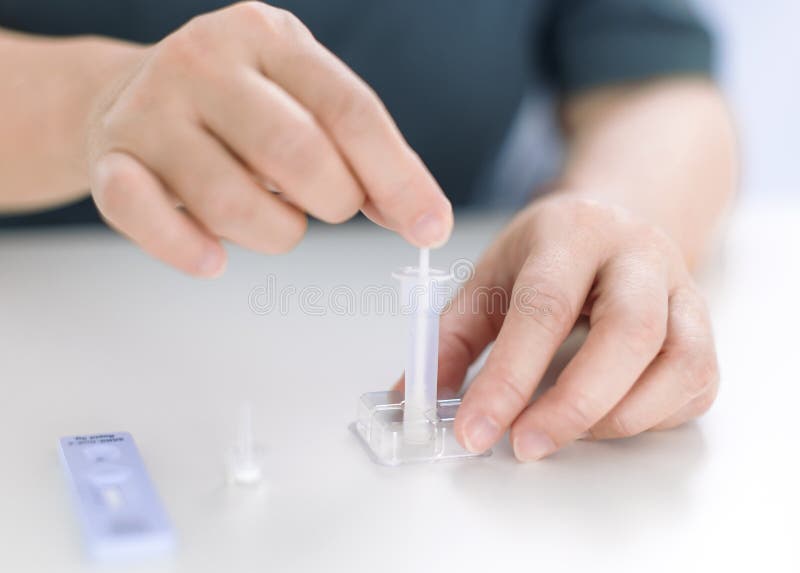 Closeup Coronavirus COVID-19 Antigen Virus Self Test Kit Stock Image ...
