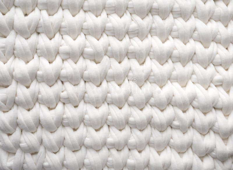 Closeup Cotton White Knit Blanket, Warm and Comfortable Atmosphere ...