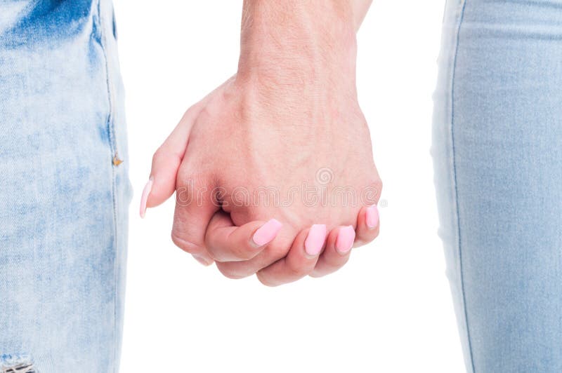 Closeup of Couple Hands Holding Together Stock Image - Image of hands ...