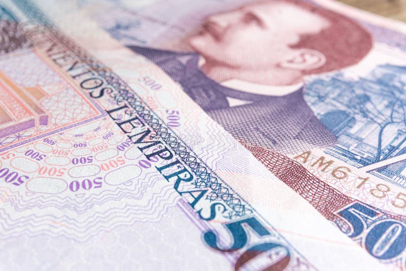 Closeup of Couple of 500 Lempiras Bills Stock Photo - Image of economy ...