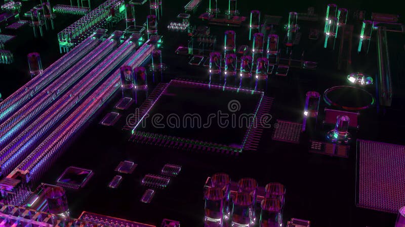 Closeup of CPU GPU Processor Mother Board Future Technology Able To ...