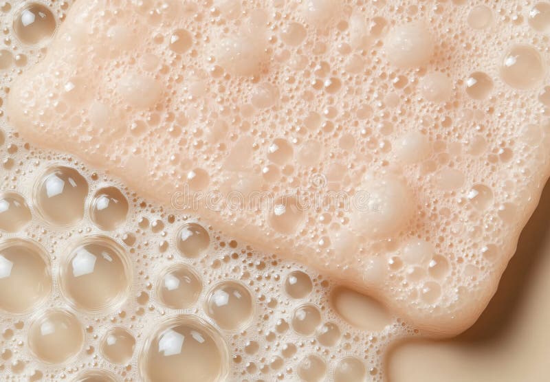Closeup of Creamy Beige Soap Suds and Bubbles High Quality Image Stock ...