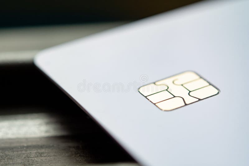 Closeup of Credit Card Micro Chip Stock Image - Image of credit ...