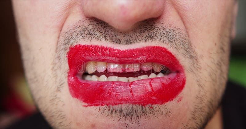 Glamour Transgender Man Looking After Face Skin Stock Footage Video