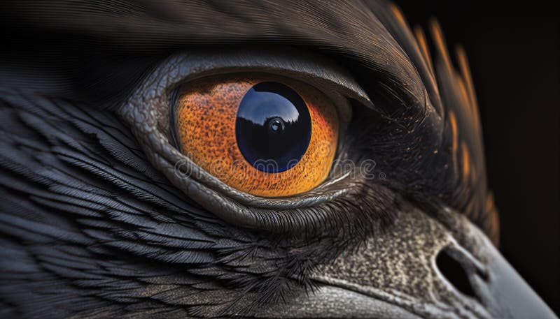 Closeup of Crow Eye. Macro of Bird Eye Stock Image - Image of wild ...