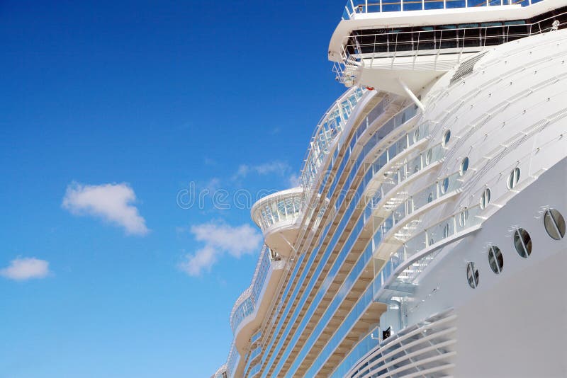 Closeup of Cruise Ship stock photo. Image of vessel, boat - 55233604