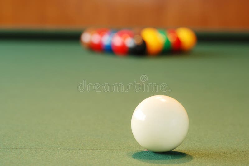 Closeup Cue Ball stock photo. Image of gambling, leisure - 12929186