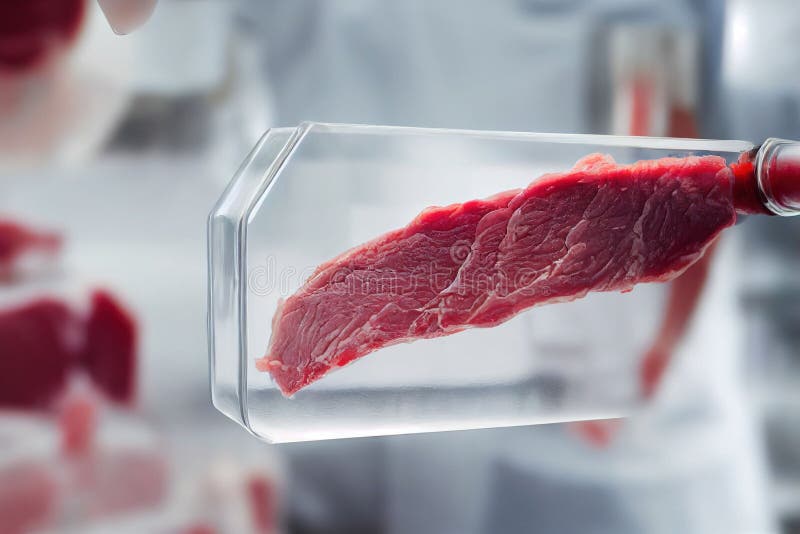 Closeup of Cultivated Meat in Container Stock Photo - Image of produce ...