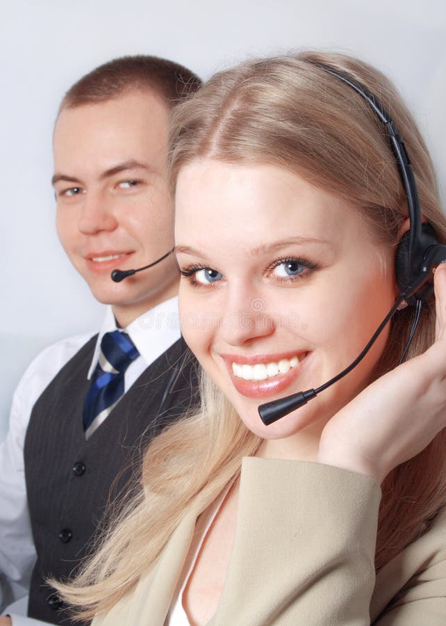 Closeup of Successful Customer Service People Stock Photo - Image of ...