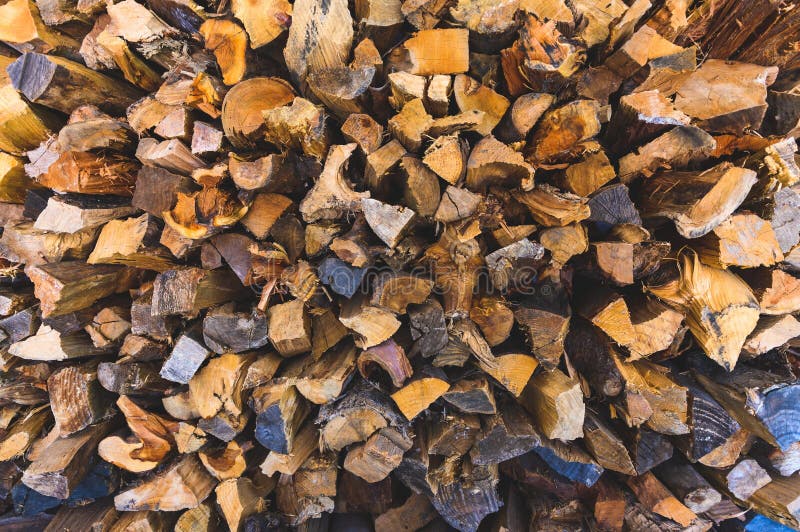 Closeup of Cut-up Wooden Logs Stock Photo - Image of material, hardwood ...