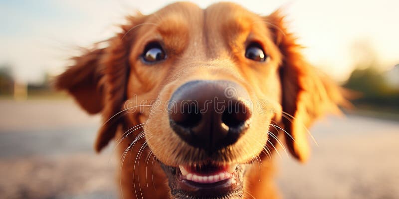 Closeup of a Cute Dog Face. Ai Generated Stock Image - Image of nature ...