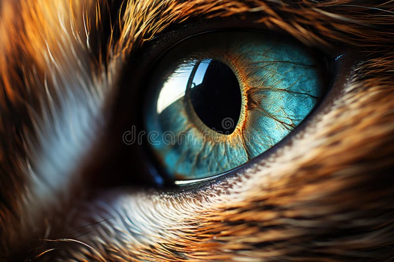Closeup of a Cute Pink Cat S Eye and Face. Ai Generated Stock Photo ...
