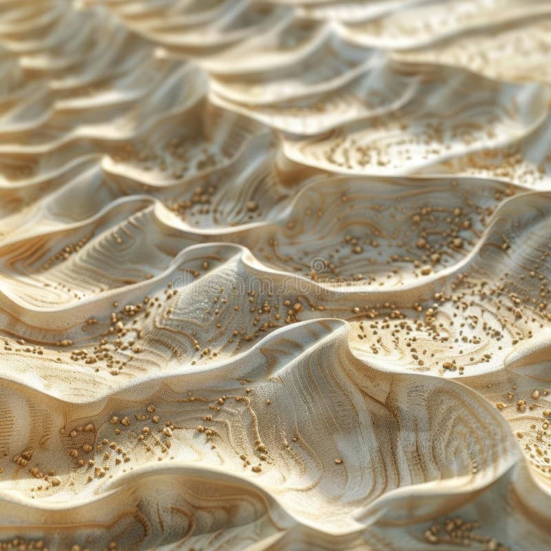 Closeup of a 3D Model of a Beach Wave Pattern in the Sand Stock ...