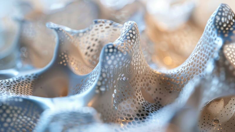 A Closeup of a 3D Printed Object that Incorporates Holographic Elements ...