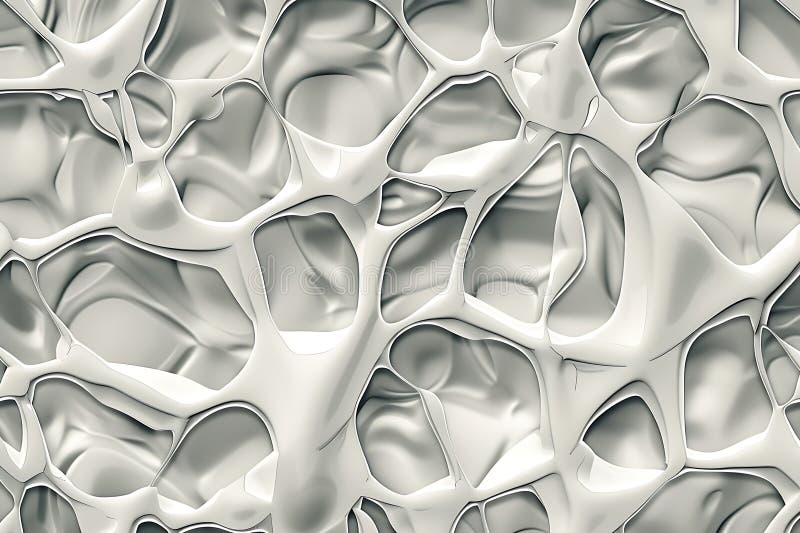 Abstract White Cellular Structure Organic Network Trabecular Bone Stock ...