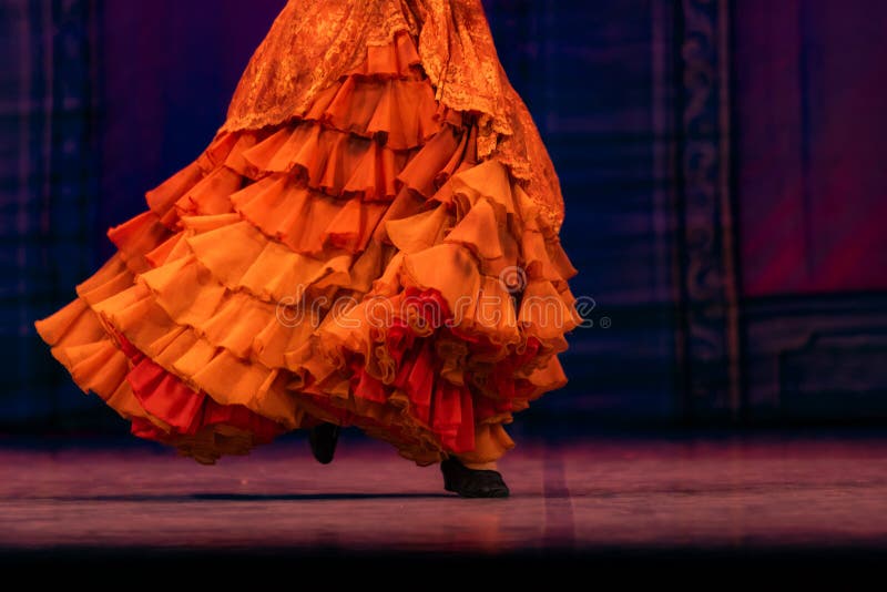 Closeup of Spanish Dancer Legs on Stage Stock Image - Image of ...