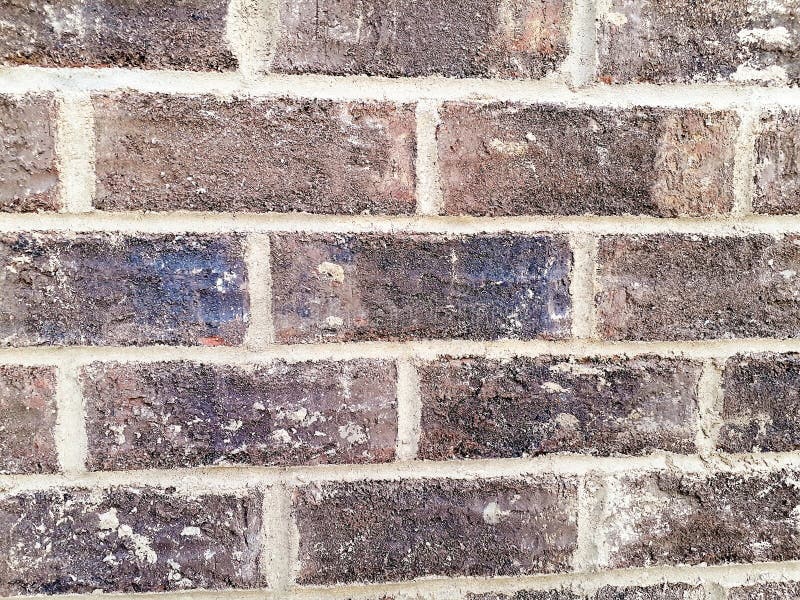 Closeup of a Dark Gray Brick Wall. Stock Image - Image of flat, white ...