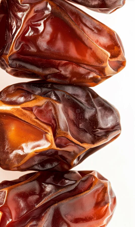 A Closeup of the Dates Texture, Showcasing Their Smooth and Slightly ...
