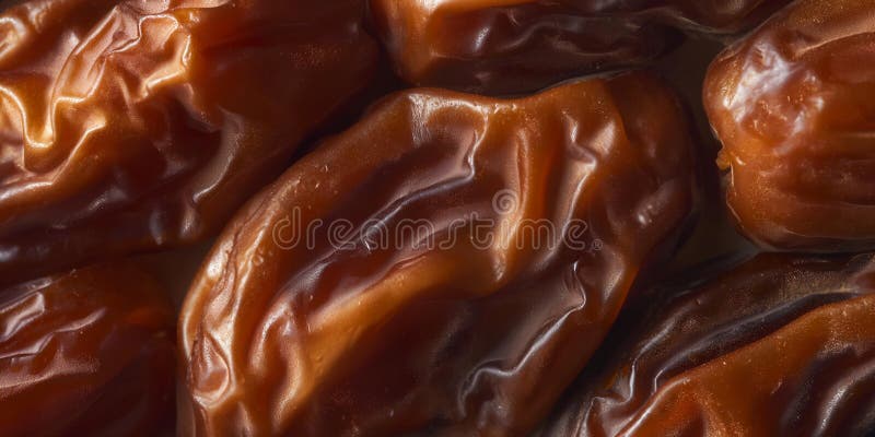 A Closeup of the Dates Texture, Showcasing Their Smooth and Slightly ...