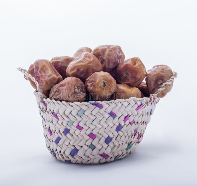 Closeup for Dates in Wicker Stock Photo - Image of healthy, basket ...