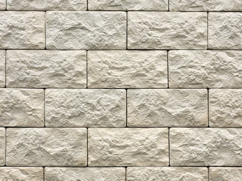 Closeup of a Decorative Wall Made of Concrete Blocks Stock Image ...