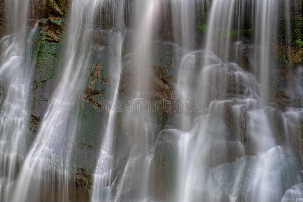 Closeup of Delphi Falls in New York Stock Photo - Image of tourism ...