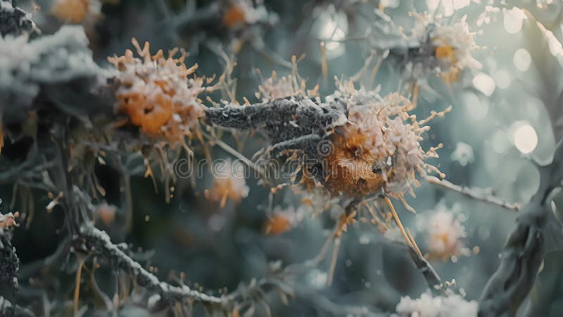 Closeup of Dendritic Cells Coated in Antibodies Aiding in the Detection ...